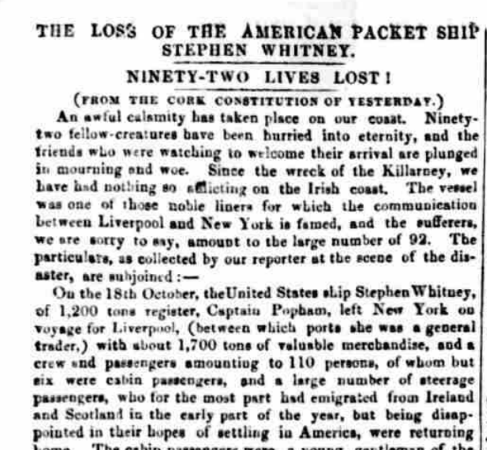 The Sinking of the Stephen Whitney #OnThisDay – The Orkney News